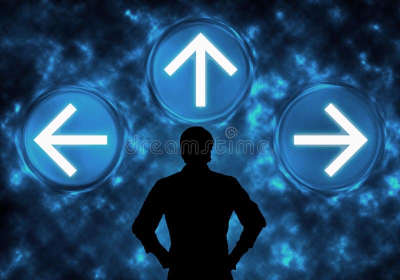 Abstract Background with Choice Concept. Decision Making, Business Man ...