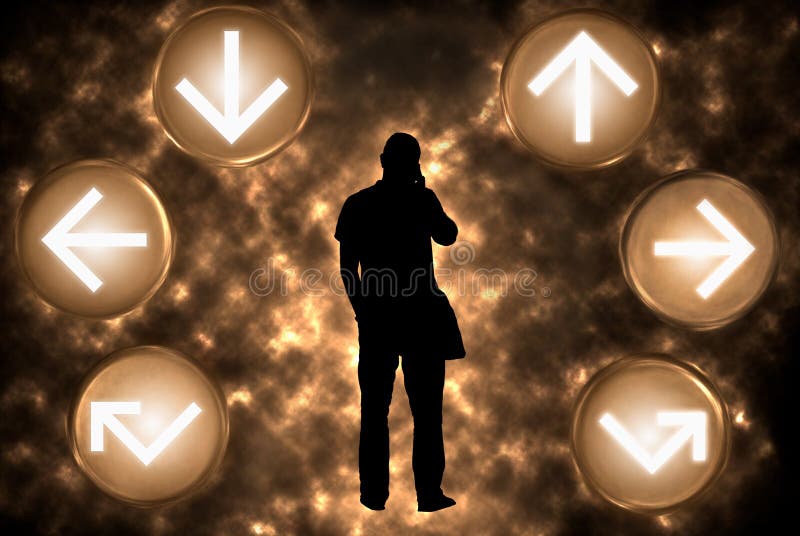 Abstract Background with Choice Concept. Decision Making, Business Man ...