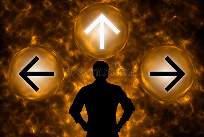 Abstract Background with Choice Concept. Decision Making, Business Man ...