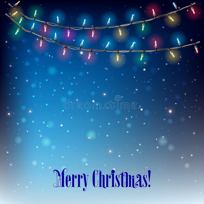 Abstract Background with Christmas Lights Stock Vector - Illustration ...