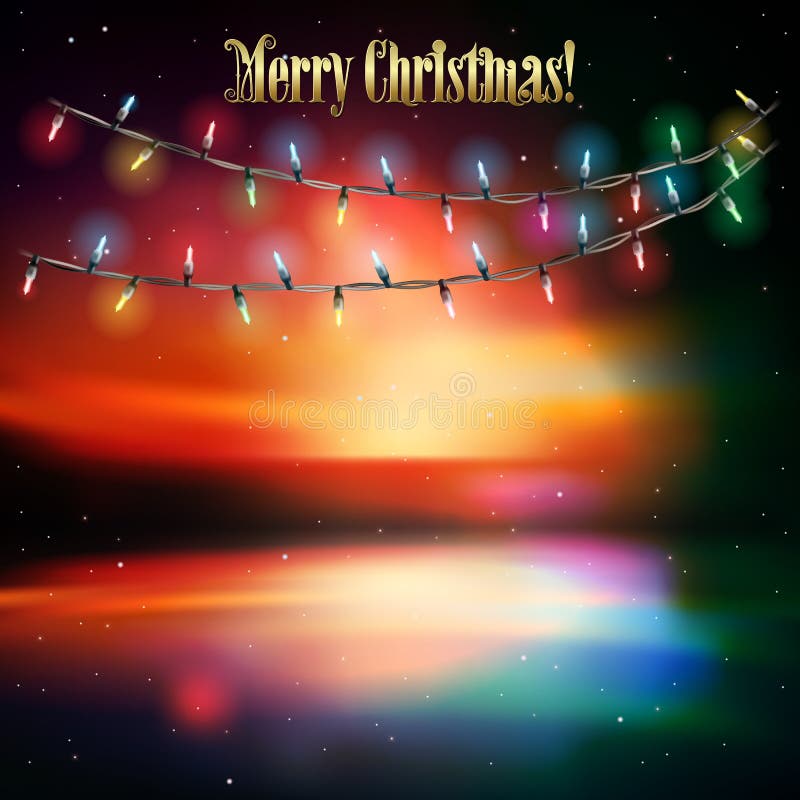 Abstract Background with Christmas Lights Stock Vector - Illustration ...