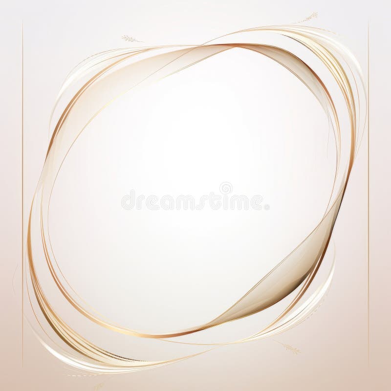 Abstract Background with a Circle Frame in Gold and Beige Stock ...