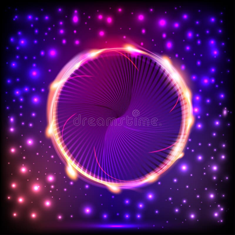 Abstract Background with a Circle with Light Effects Stock Vector ...