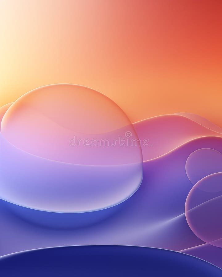 Abstract Background of Circles or Bubbles with Translucent Multi ...