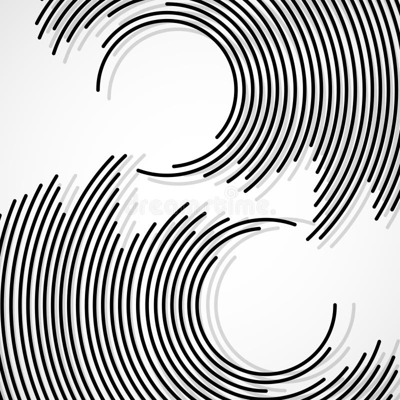 Abstract Background of Circles with Lines, Technology Backdrop ...