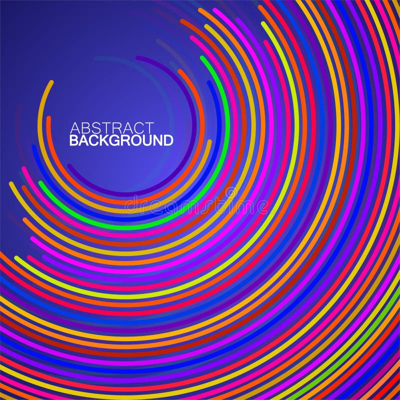 Abstract Background of Circles with Lines, Technology Backdrop ...