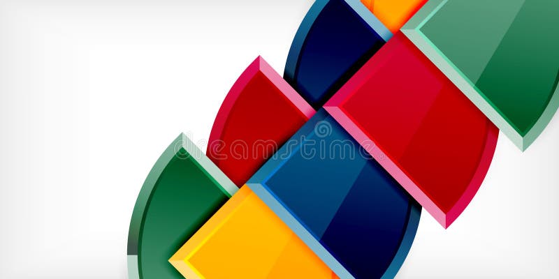 Abstract Background - Circles and Round Triangles with 3d Effect ...