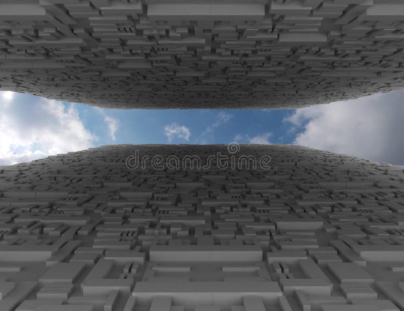 Abstract Background City Concept. 3d Rendred Illustration Stock ...