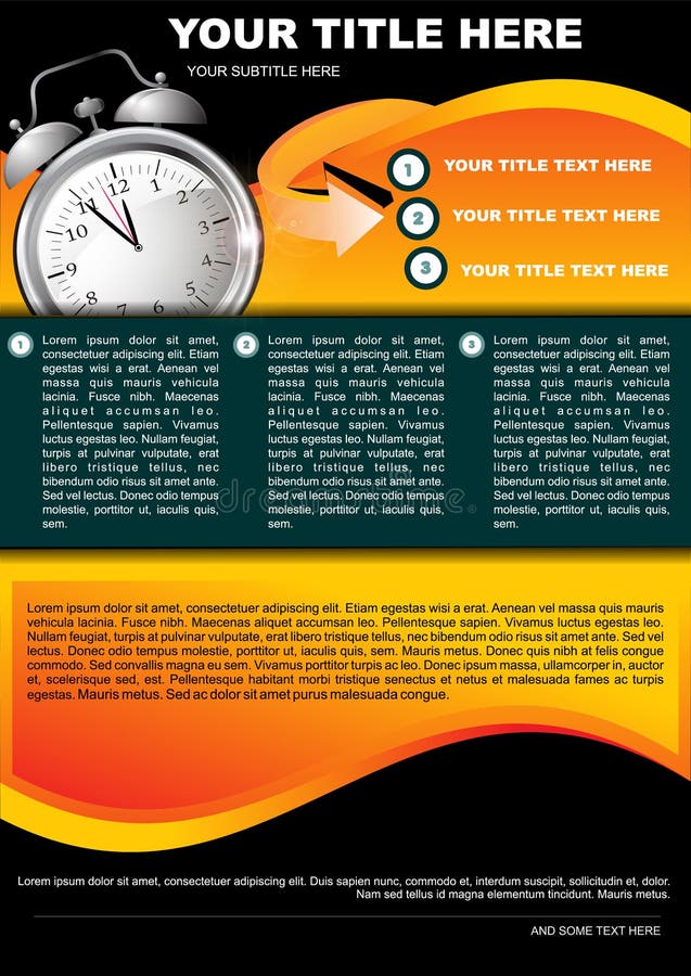 Abstract Background with Clock for Your Text Stock Vector ...