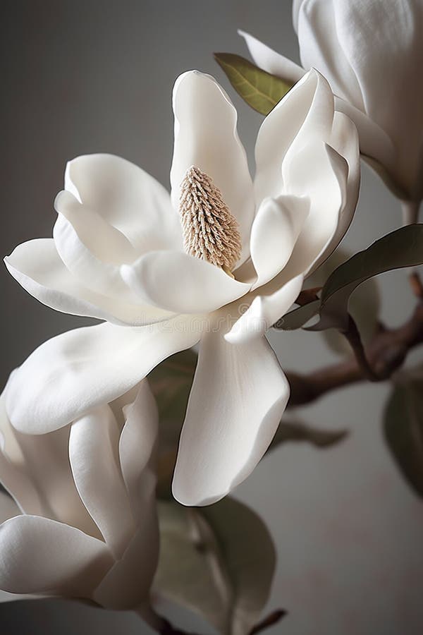 Abstract Background Closeup of the Center Structure Inside Magnolia ...