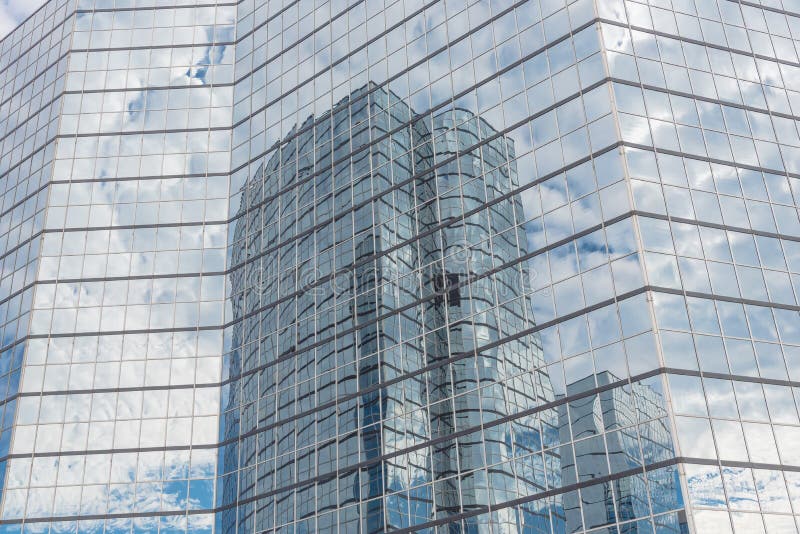 Abstract Background of Clouds and Mirror Building Reflection on Stock ...