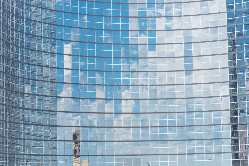 Abstract Background of Clouds and Mirror Building Reflection on Stock ...