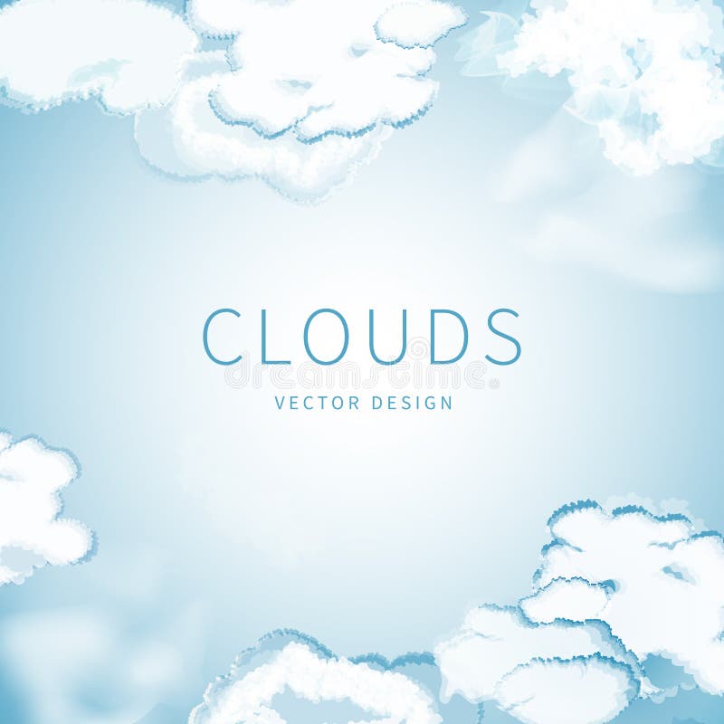 Abstract Background of the Cloudy Blue Sky Stock Vector - Illustration ...