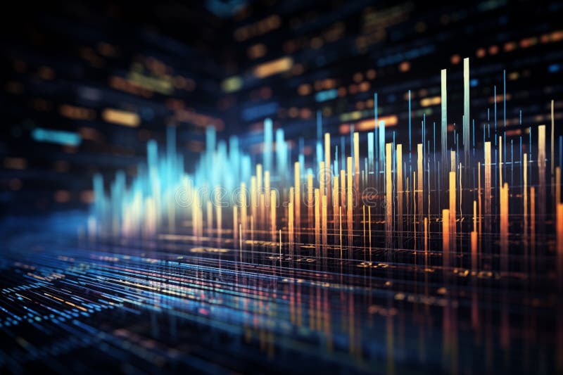 Abstract Background of Coding Software for Stock Market by Generative ...