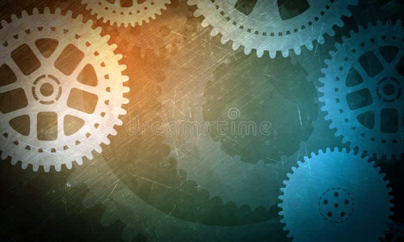 Abstract Background with Cog Wheels Stock Illustration - Illustration ...