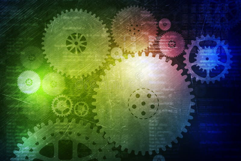 Abstract Background with Cog Wheels Stock Illustration - Illustration ...