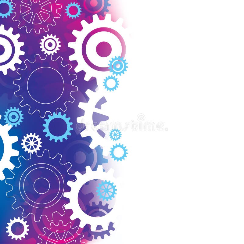 Abstract Background with Cogs Stock Vector - Illustration of line ...