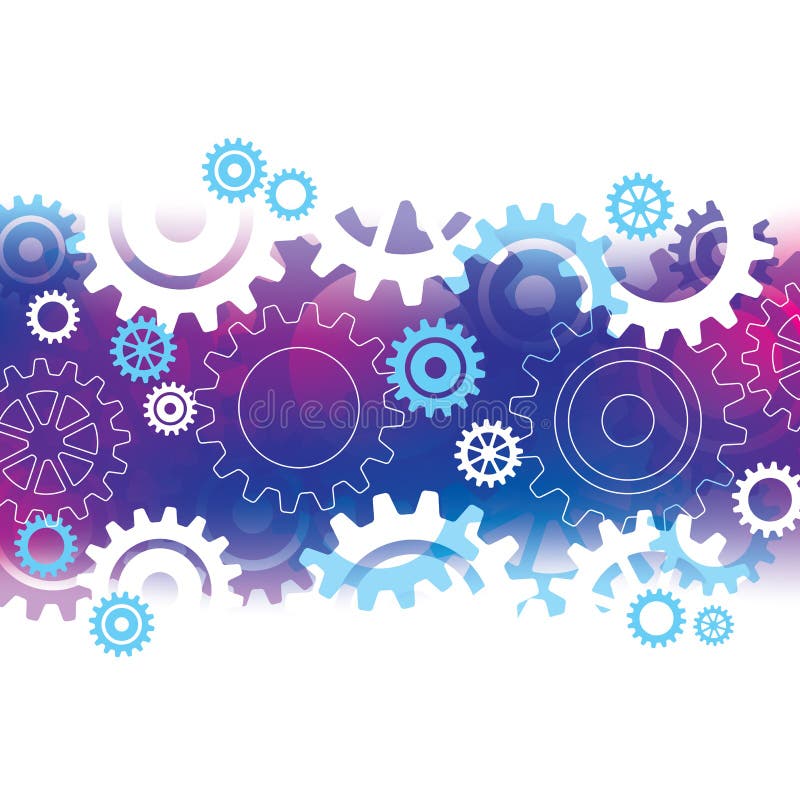 Abstract Background with Cogs Stock Vector - Illustration of cyan ...