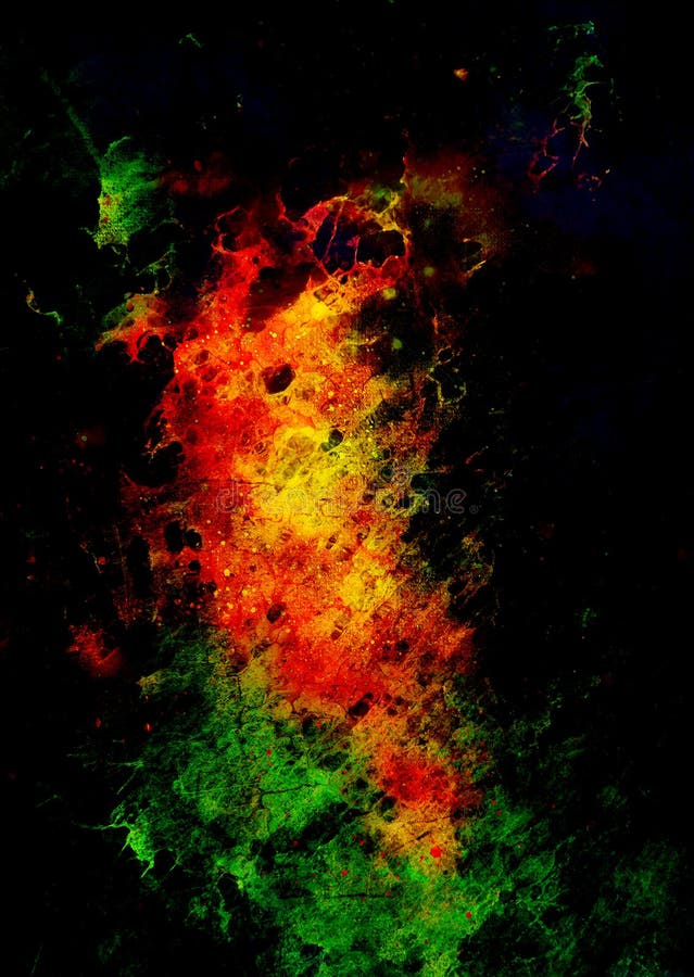 Abstract Background. Color Background with Spots. Green, Red and Black ...