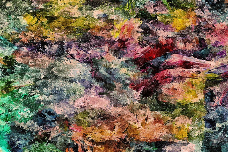 Abstract Background from Color Chaotic Blurred Spots Brush Strokes of ...