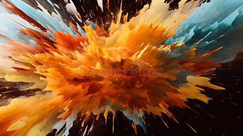 Abstract Background,color Explosion,particles and Matte Sharp Focus ...