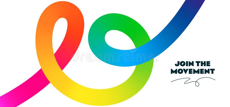 Abstract Background with Color Line. Vector Pattern with 3D Gradient ...