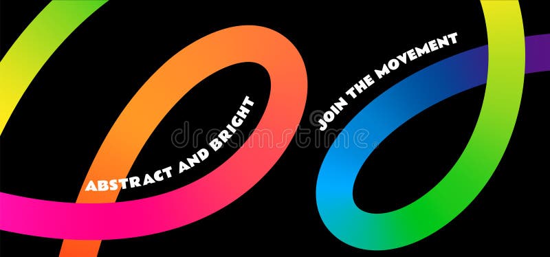 Abstract Background with Color Lines and Gradient. Vector Wavy Rainbow ...