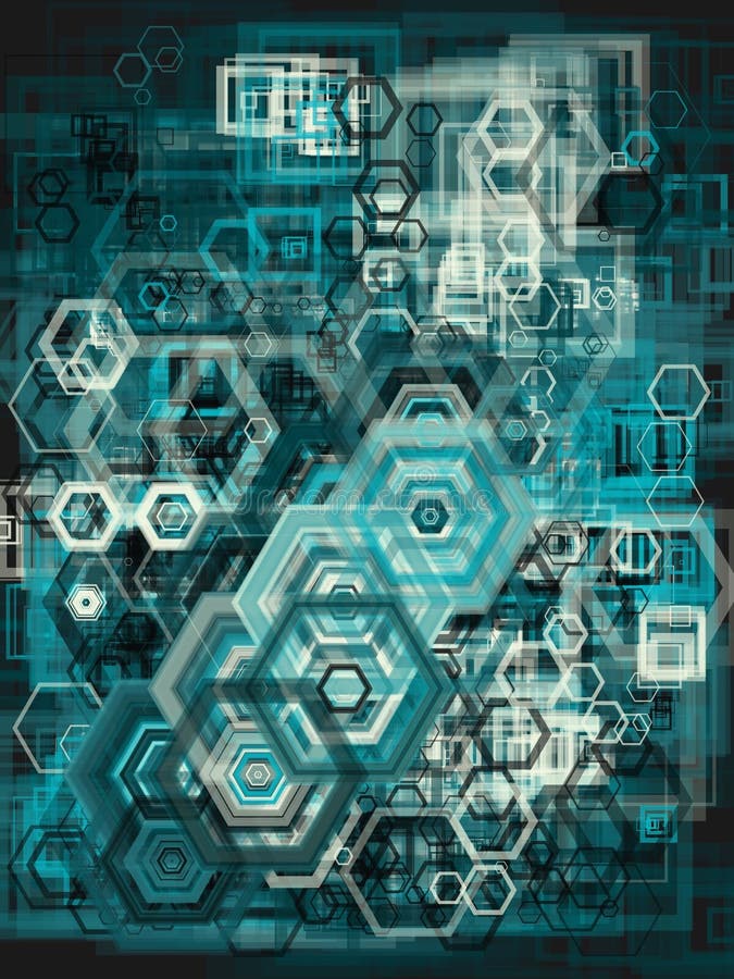 Hexa abstract background stock illustration. Illustration of theme ...