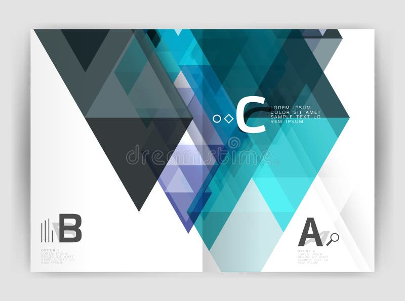 Abstract Background with Color Triangles, Annual Report Print Backdrop ...