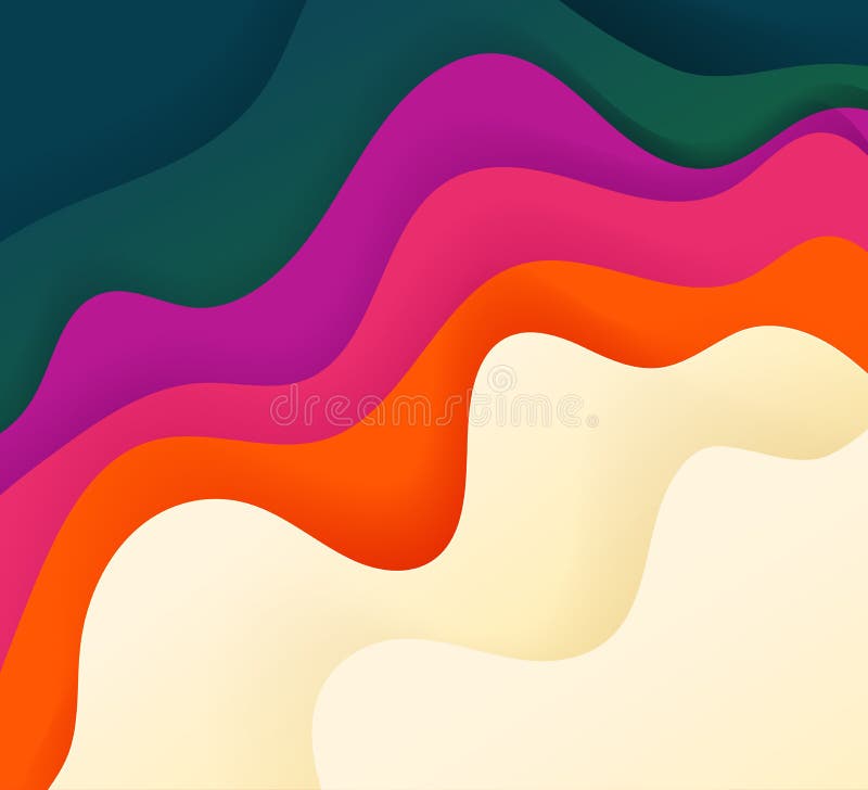 Abstract Background of Color Waves Stock Vector - Illustration of model ...