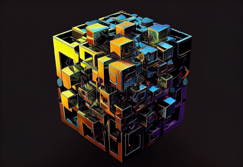 Abstract Background of Colored Cubes Stock Photo - Image of texture ...