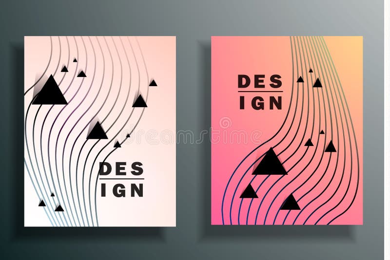 Abstract Background with Colored Elements, Layering 3d. Set Stock ...