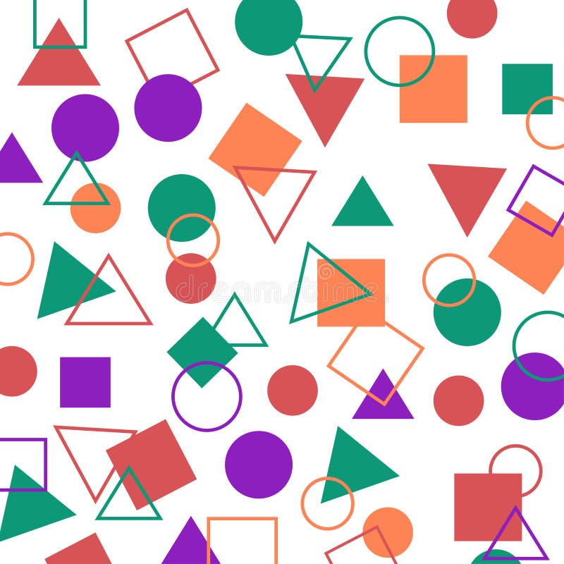 Abstract Background Colored Geometric Shapes Stock Vector ...
