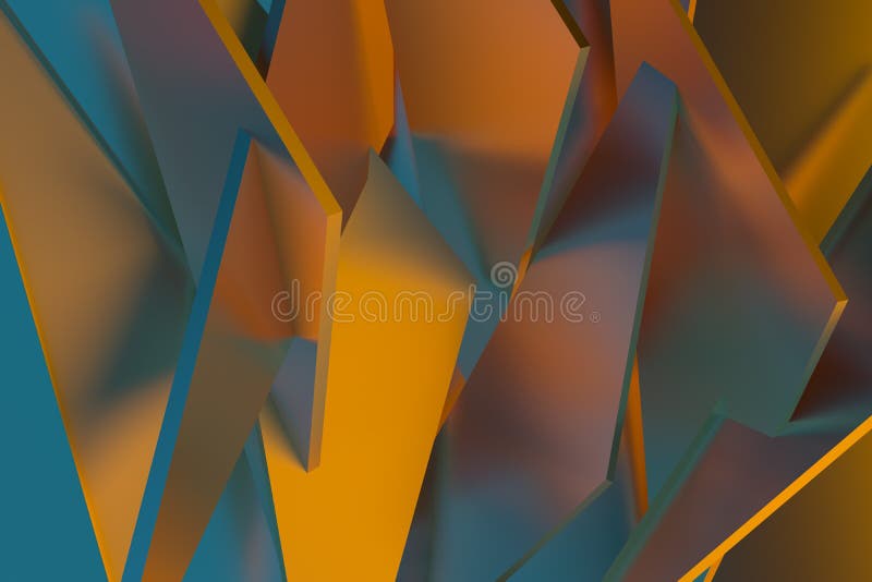 Abstract Background of Colored Intersecting Triangles. 3D Render Stock Illustration ...