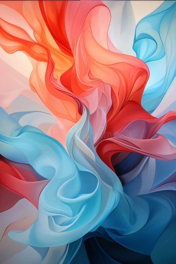Abstract Background of Colored Silk or Satin Twirling in the Wind Stock ...