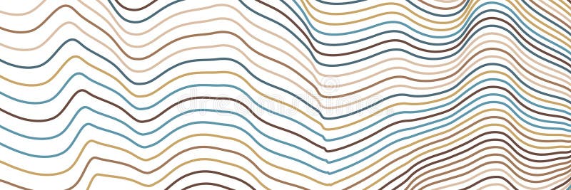 Abstract Background. Colored Sinuous Lines on a Light Background Stock ...