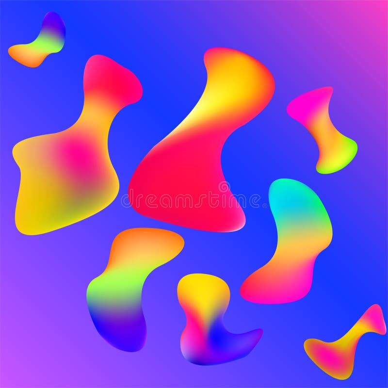 Abstract Background of Colorful Amorphous Shapes, Pattern with ...