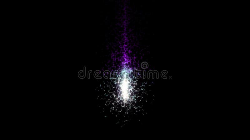 Abstract Background with Colorful Animation of Small Particles Flying ...