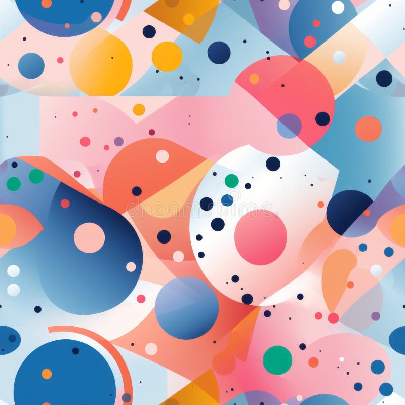 An Abstract Background With Colorful Circles And Dots Stock