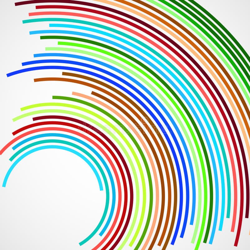 Abstract Background of Colorful Circles with Lines Stock Vector ...