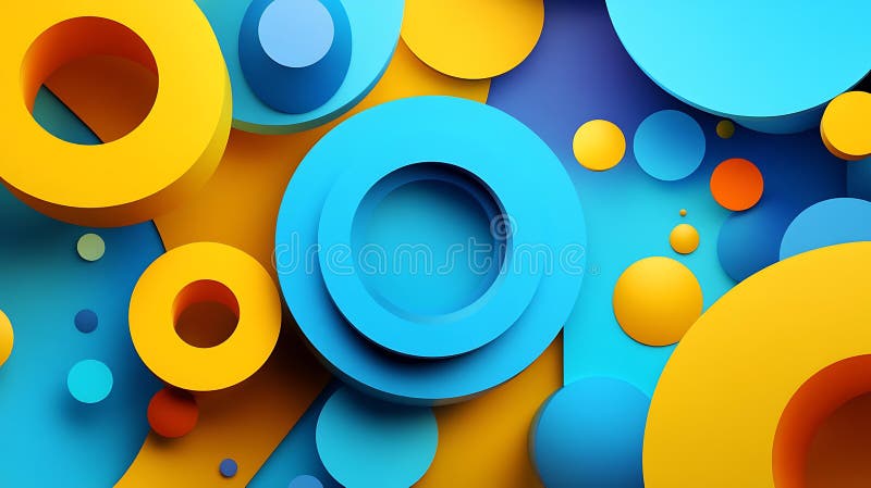 Abstract Background with Colorful Circles and Shapes Generated Using AI ...