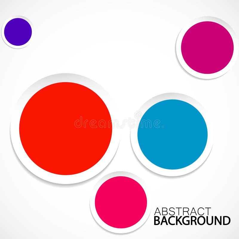 Abstract Background With Colorful Circles Stock Vector Illustration