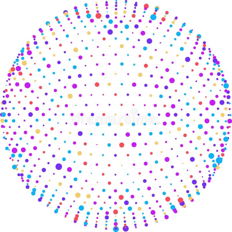 Abstract Background with Colorful Dots of Different Sizes Forming a ...