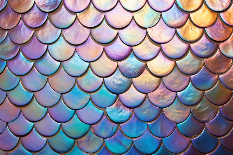 Abstract Background of the Colorful Fish Scales, Ai Generated Stock ...