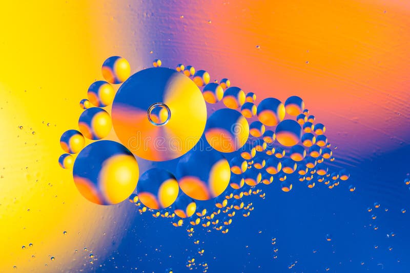 Abstract Background with Colorful Gradient Colors. Oil Drops in Water ...