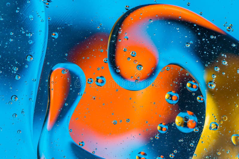 Abstract Background with Colorful Gradient Colors. Oil Drops in Water ...
