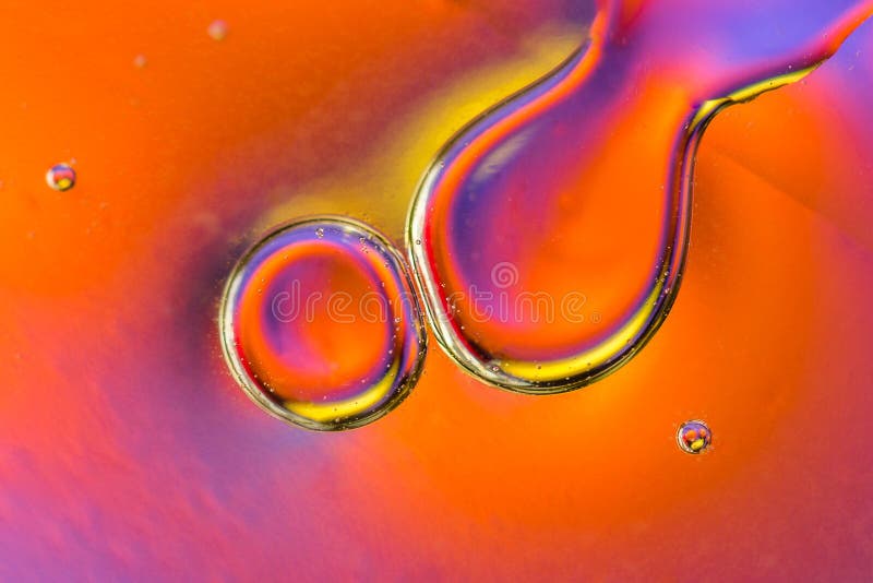 Abstract Background with Colorful Gradient Colors. Oil Drops in Water ...