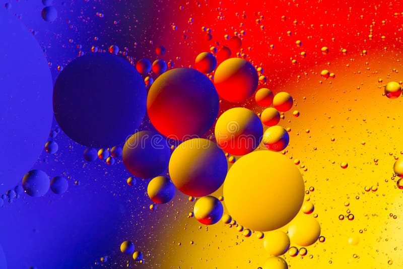 Abstract Background with Colorful Gradient Colors. Oil Drops in Water ...