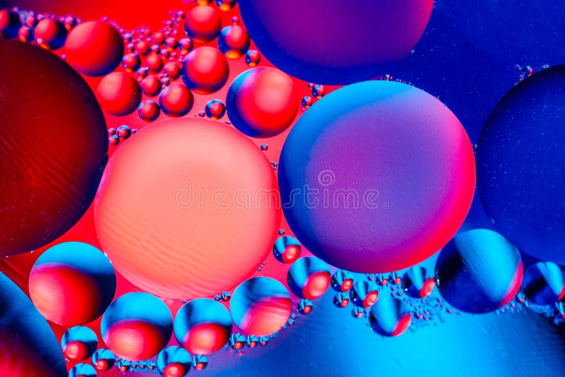 Abstract Background with Colorful Gradient Colors. Oil Drops in Water ...