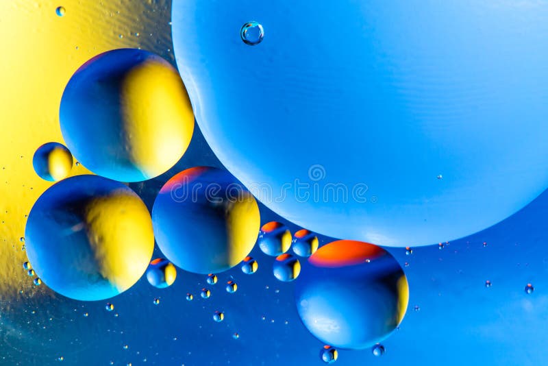 Abstract Background with Colorful Gradient Colors. Oil Drops in Water ...